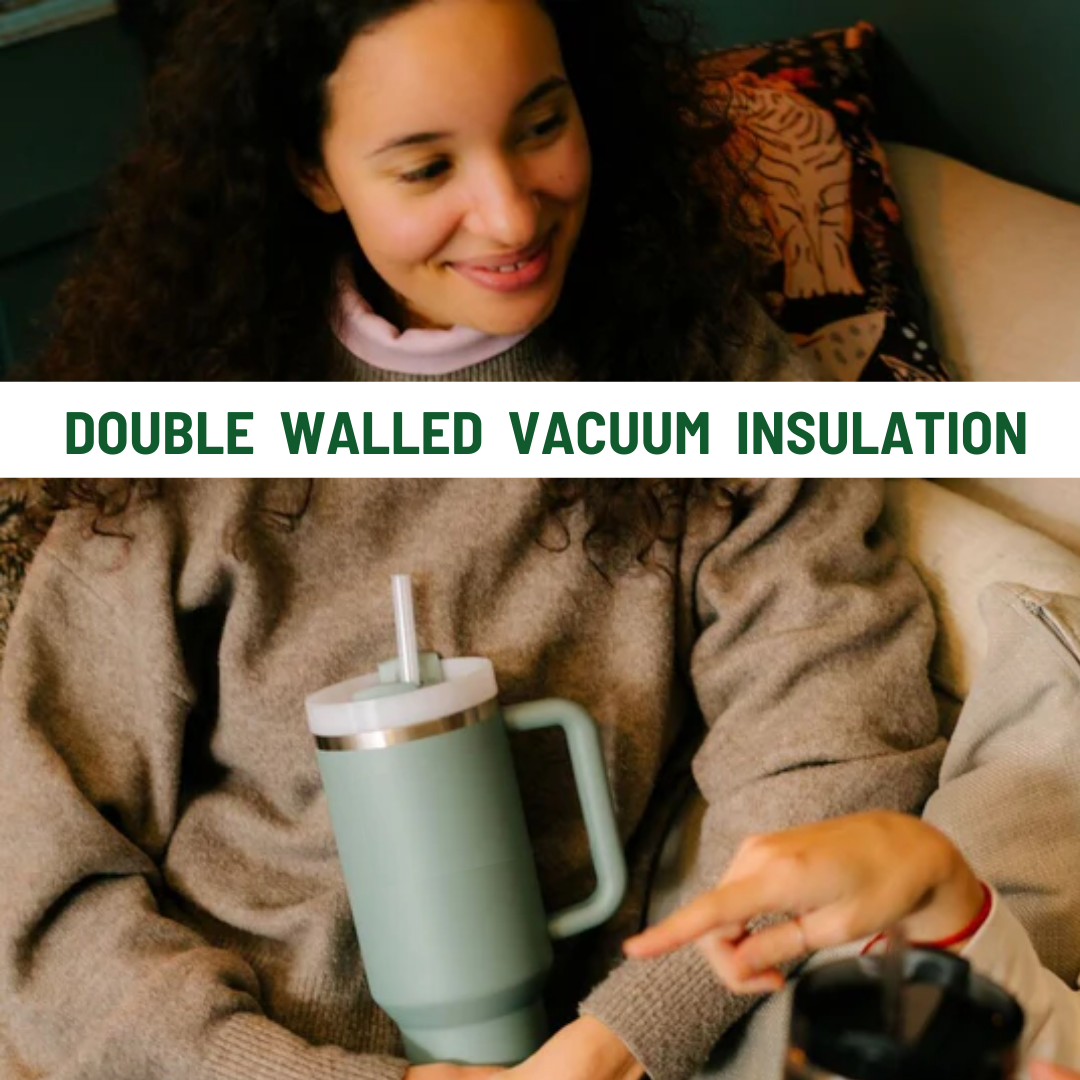 Coffee Tumbler | Colour: Black | Stainless Steel Vacuum Insulated ...